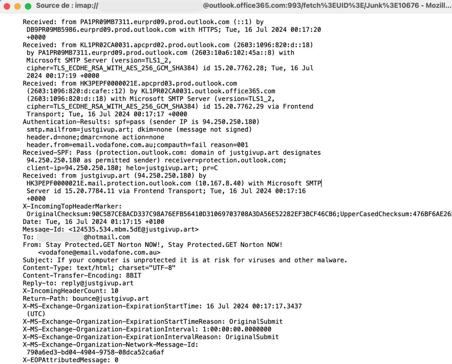 Comment trouver le code source d'un e-mail ? ⋆ Signal Spam