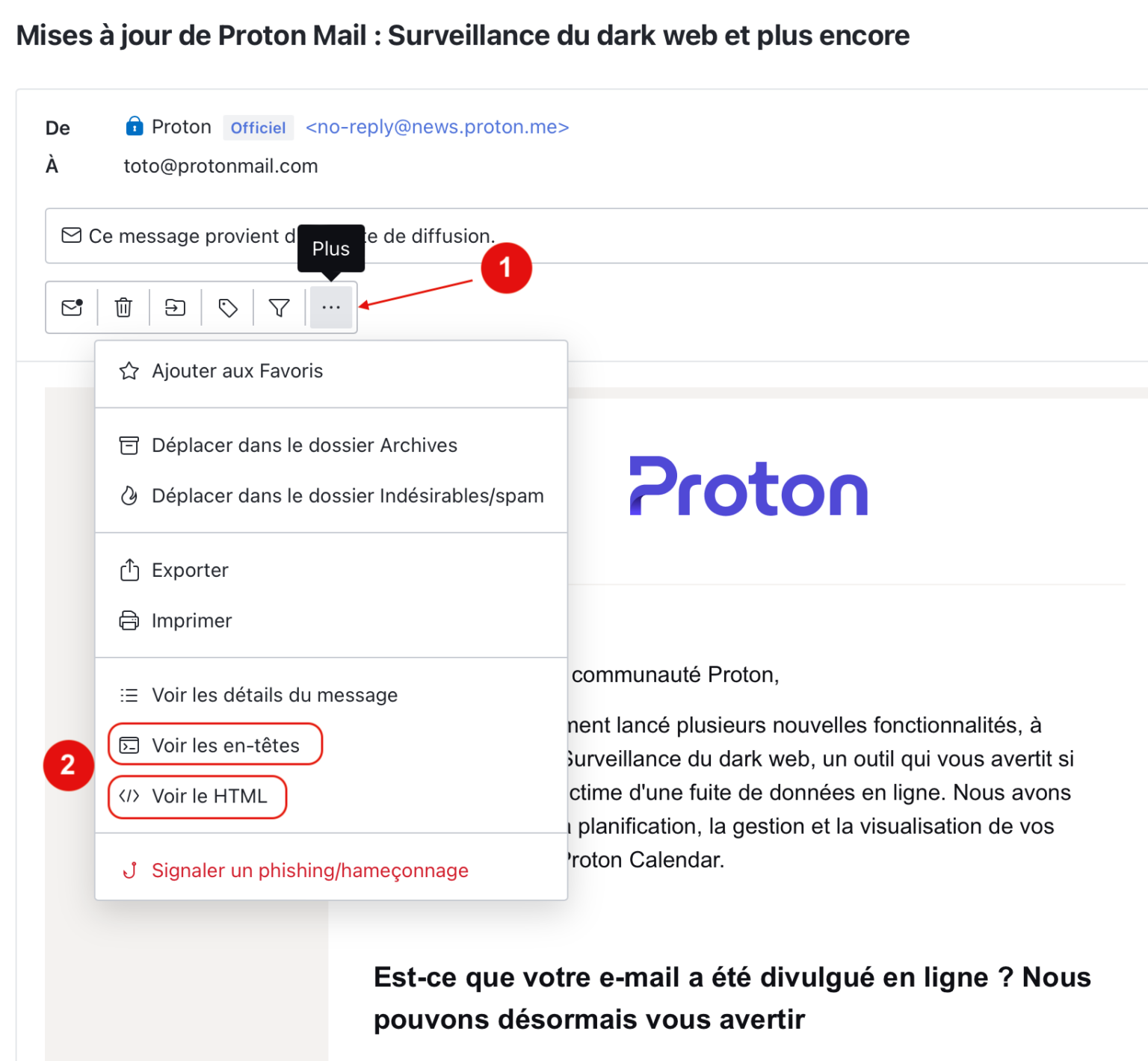 Comment trouver le code source d'un e-mail ? ⋆ Signal Spam